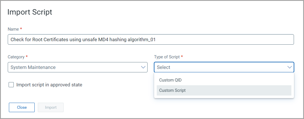 Importing Scripts from Library