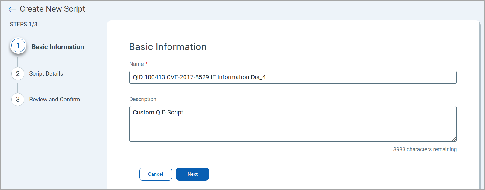 Create Custom QID Scripts