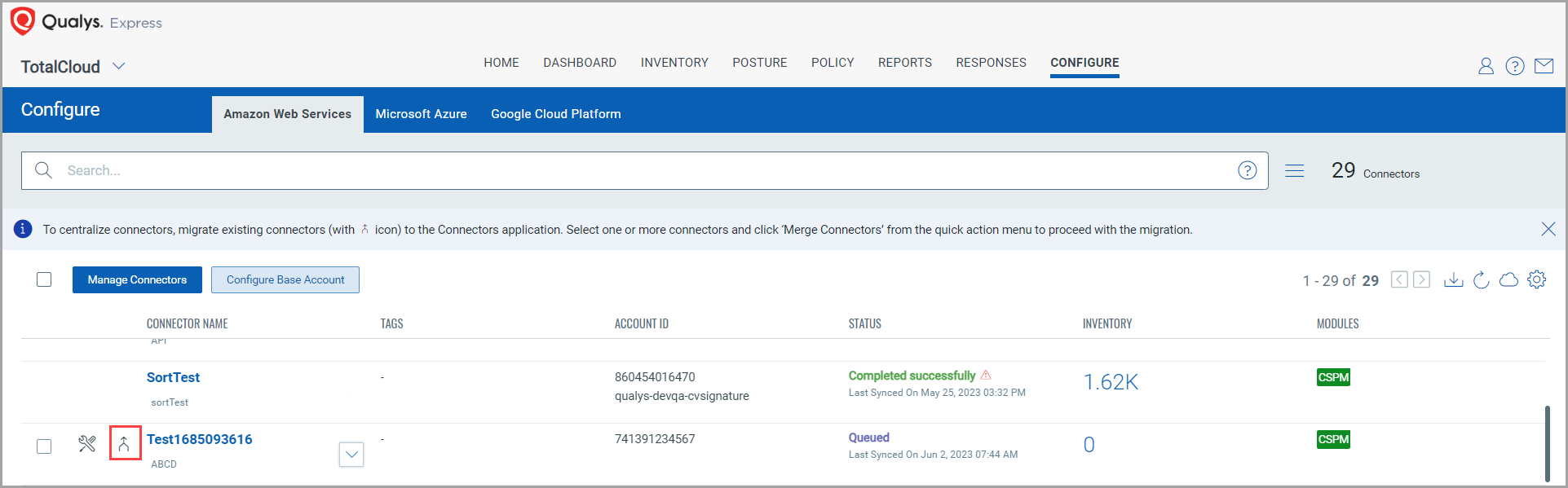 Configure Aws Connectors