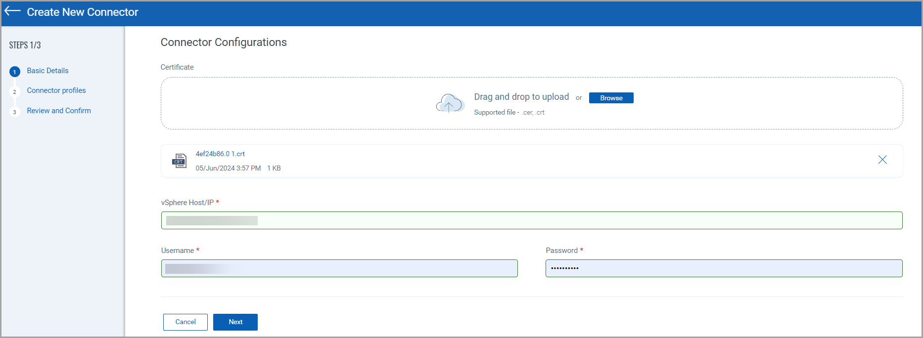 VMWare Esxi Connector