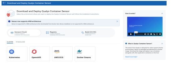 Deploying Container Sensor
