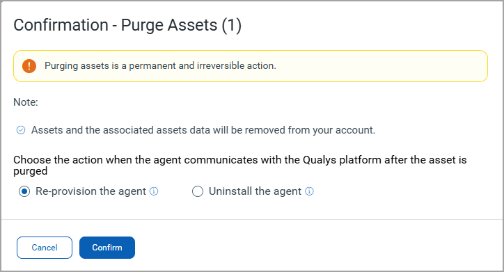 Purge Assets from Inventory Page