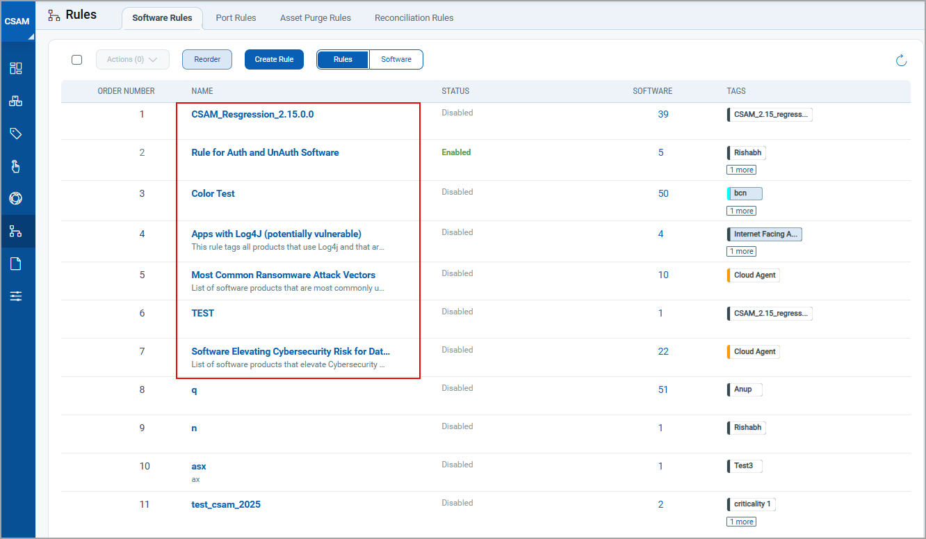 Create Software Rule
