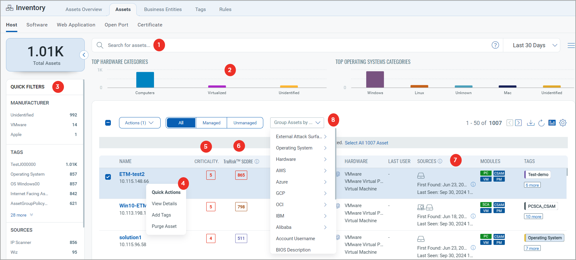View Asset Inventory