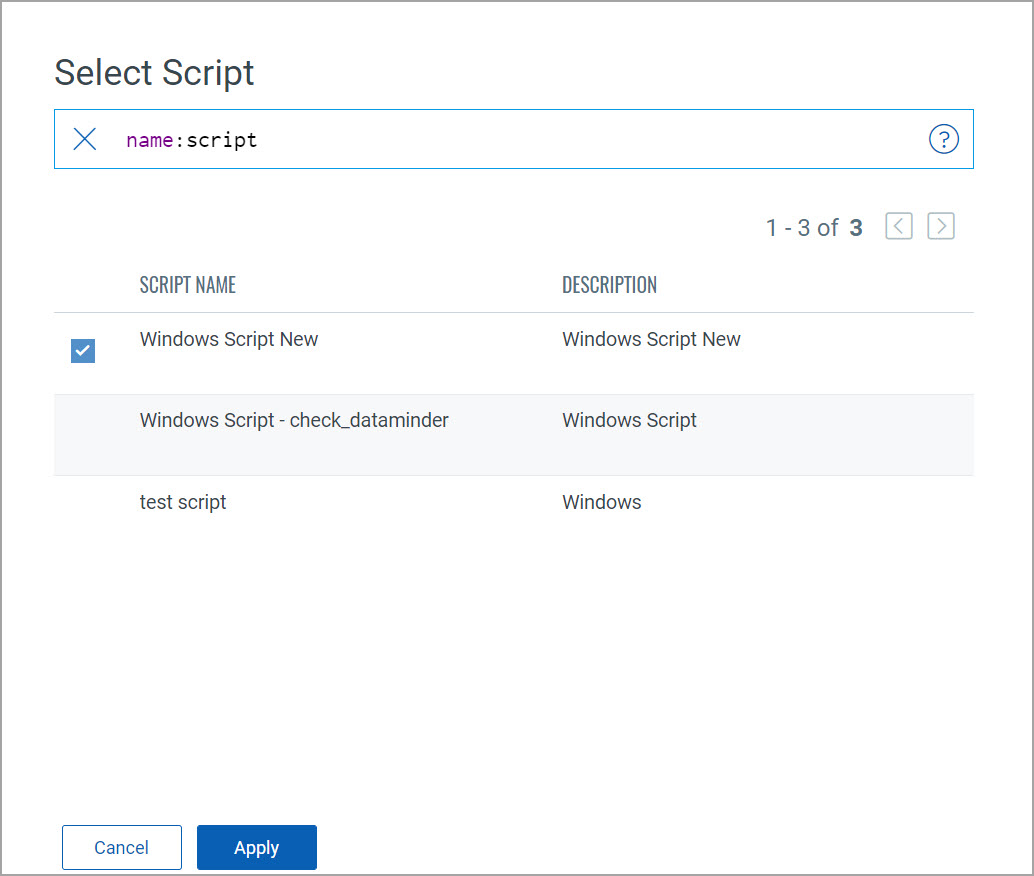 Configure a Windows Script Result Check