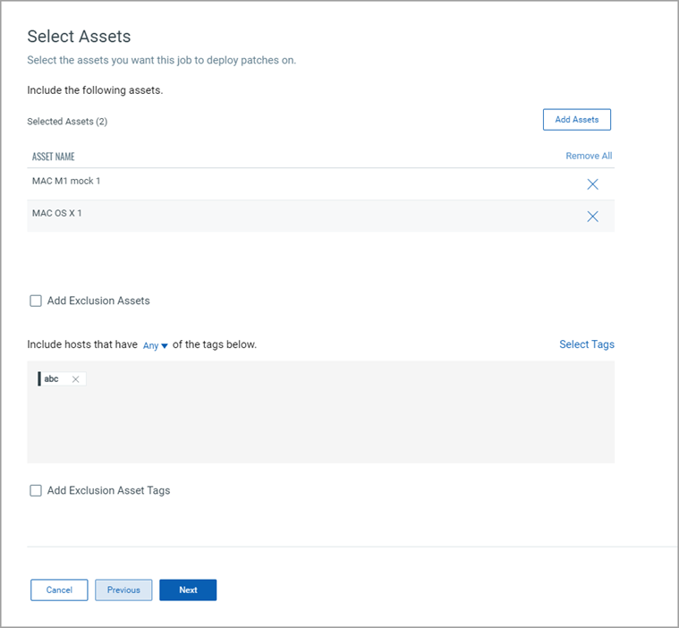 Creating Patch Job for Mac Assets