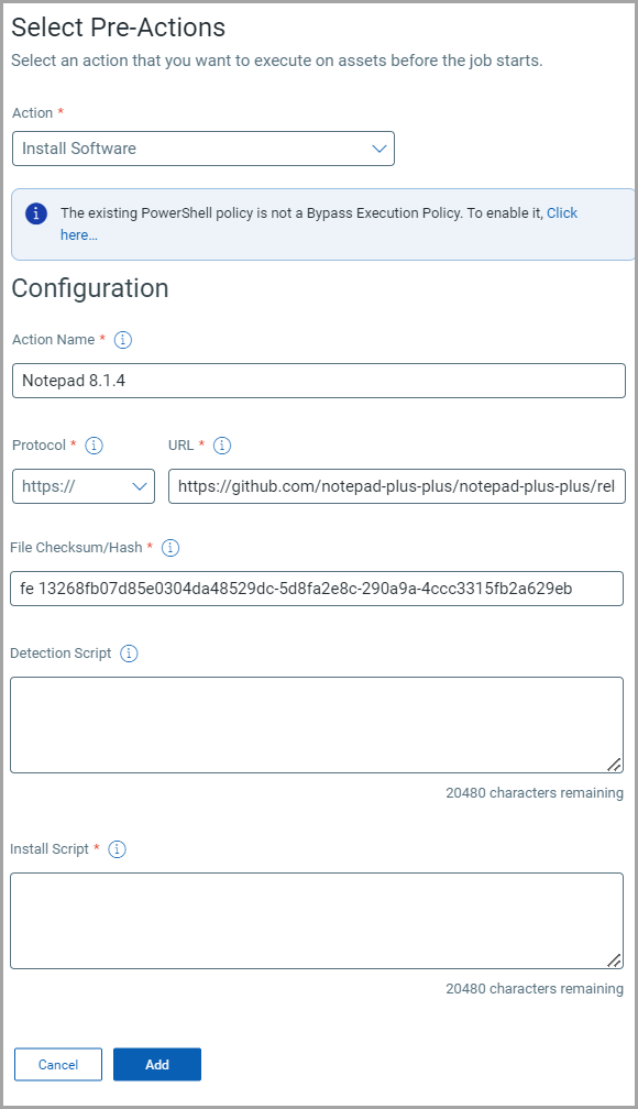 About Pre-Actions and Post-Actions