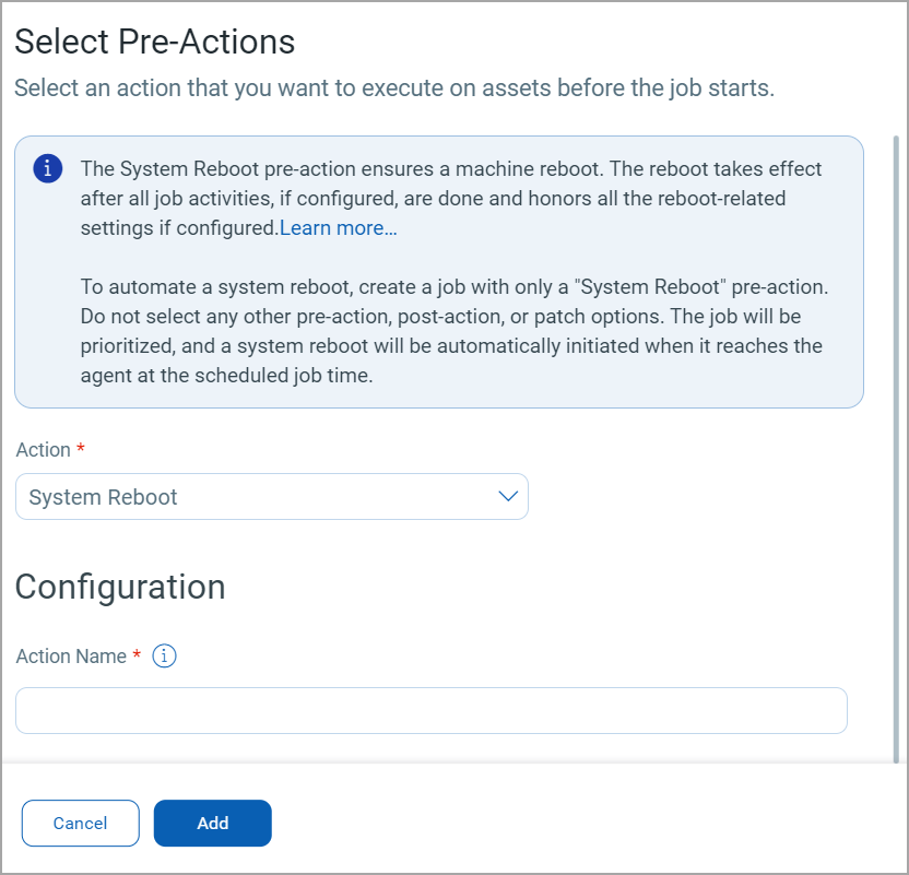 About Pre-Actions and Post-Actions