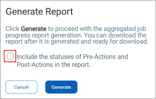 Generating Aggregated Job Progress Report
