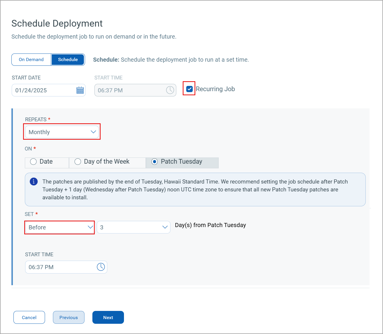 Scheduling Patch Tuesday Jobs