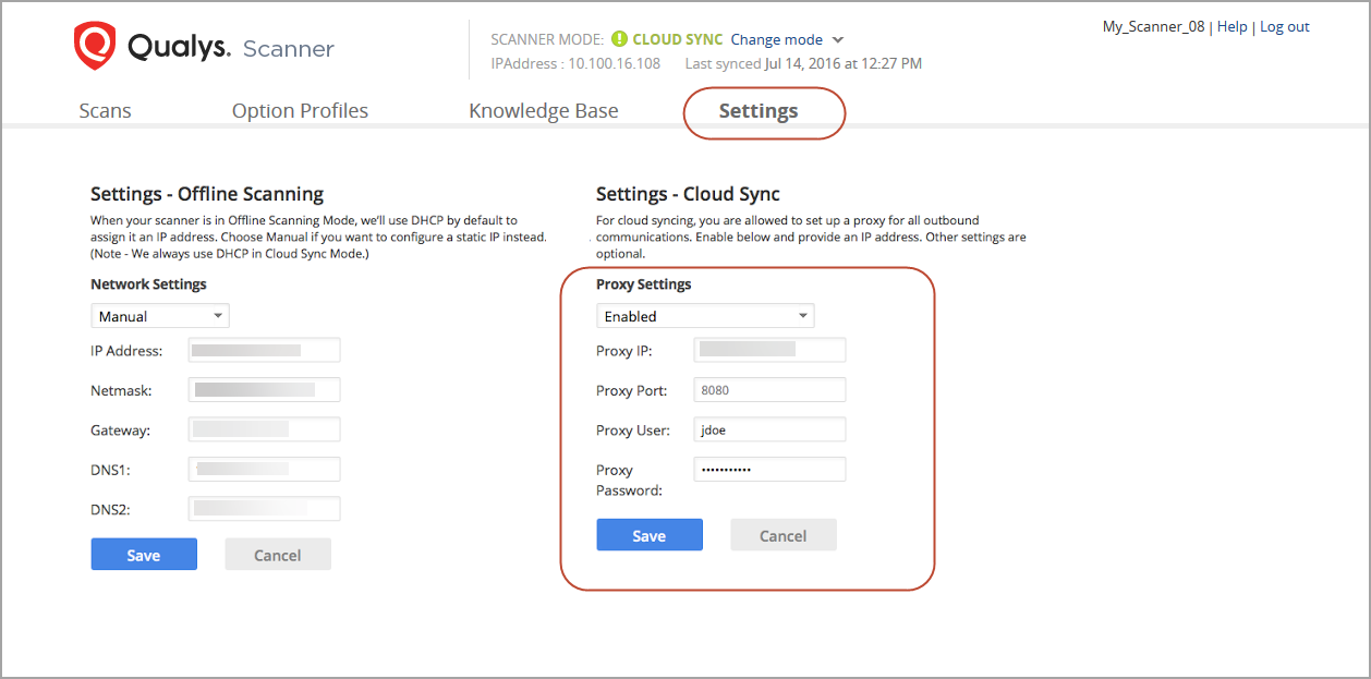 Network Proxy Configuration