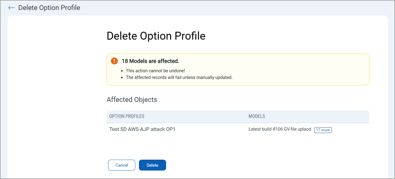 Option Profiles