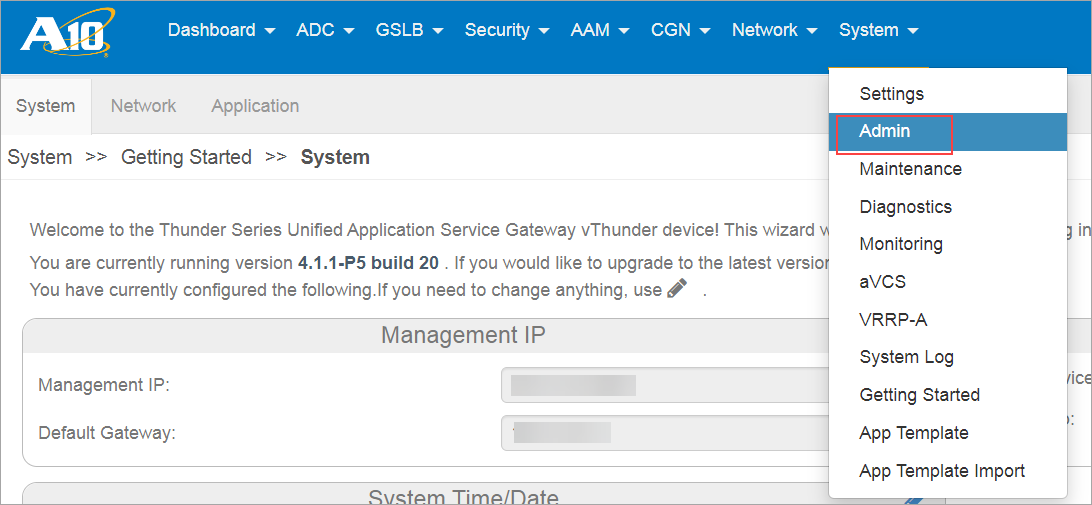 Privileges for Scan User Account for A10 Advanced Core OS