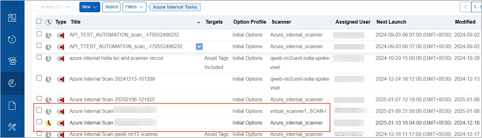 Azure Internal Scan