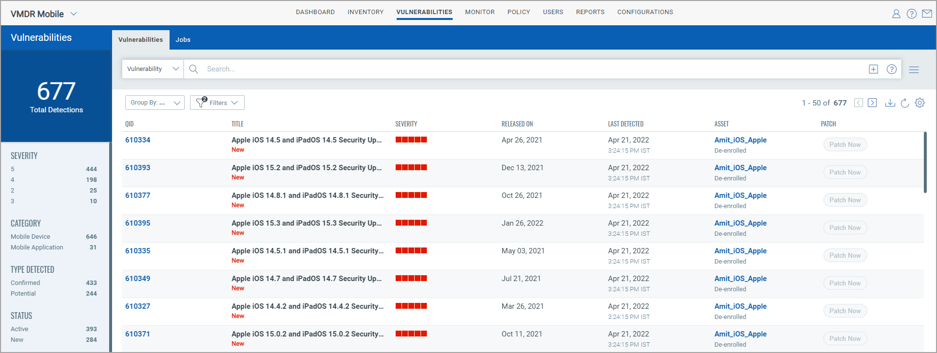 Vulnerability Management in VMDR Mobile Vulnerability Management in VMDR Mobile
