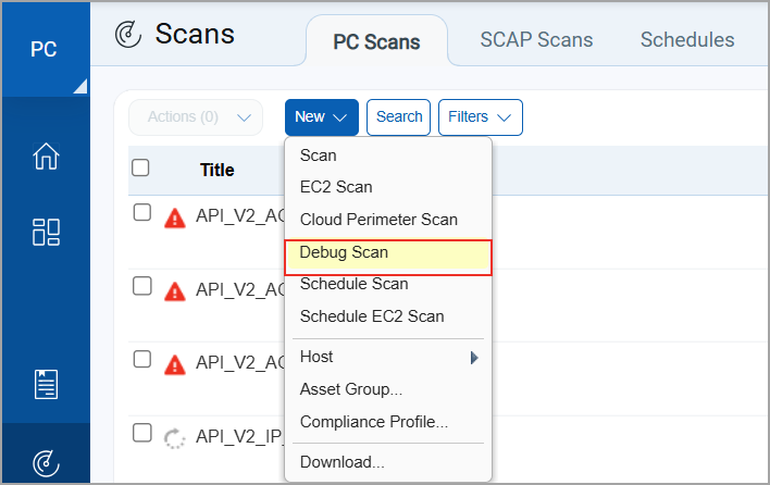 Debug Scan